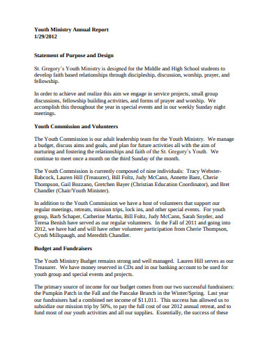11 Church Ministry Report Templates In PDF DOC