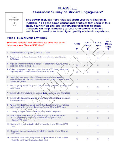 18+ Student Engagement Survey Templates in PDF | DOC
