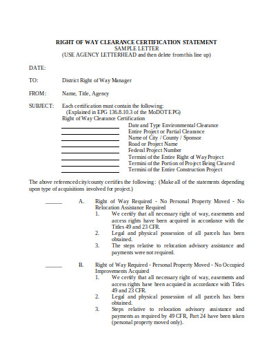 13+ Clearance Statement Templates in PDF | DOC