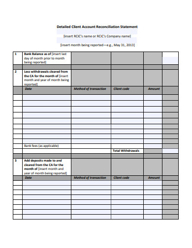21+ Reconciliation Statement Templates in PDF