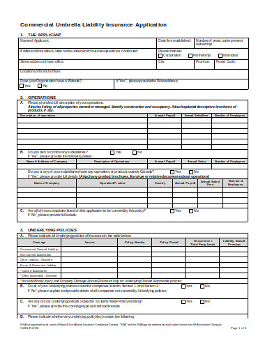 11+ Liability Insurance Application Templates in PDF | DOC