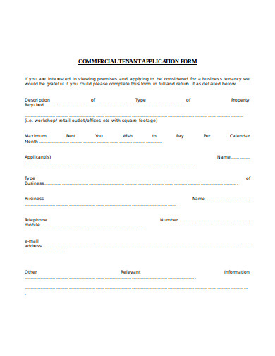 19 Tenant Information Form Templates In PDF DOC