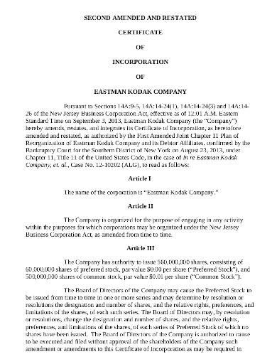 10+ Company Incorporation Certificate Templates in PDF | Word | Google ...