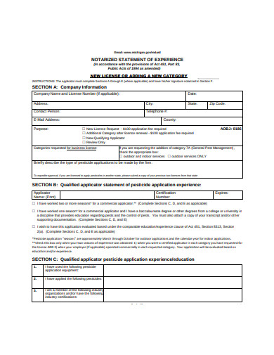 20+ Statement of Experience Templates in PDF | DOC