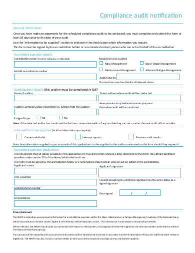 10+ Audit Notice Templates in PDF | DOC
