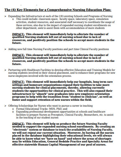 6+ Nursing Education Plan Templates in PDF