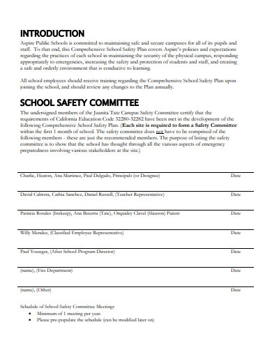 19+ School Safety Plan Templates in PDF | DOC