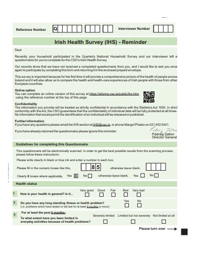 21+ Health Survey Questionnaire Templates in DOC | PDF | Free & Premium ...
