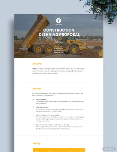 27+ Cleaning Proposal Templates - Word, PDF, Apple Pages, Google Docs