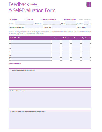 10+ Coach Feedback Form Templates in PDF | DOC