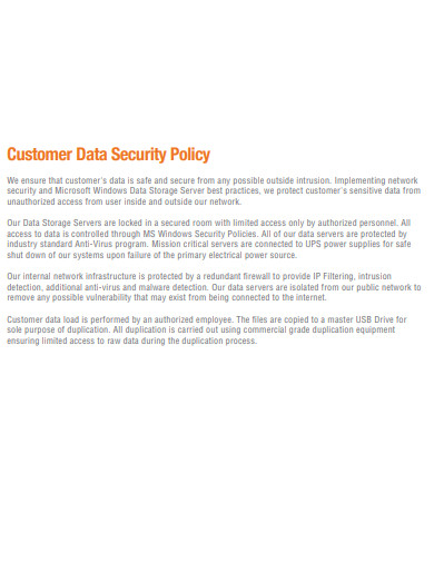 Free 13 Data Security Policy Templates In Pdf Ms Word