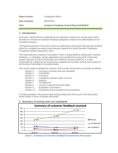 FREE 11+ Customer Feedback Report Templates in PDF | MS Word