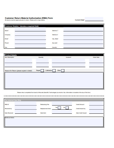 23+ Return Authorization Form Templates in Google Docs | Word | Pages | PDF