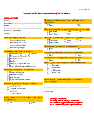 16+ Customer Feedback Form Templates in PDF | DOC