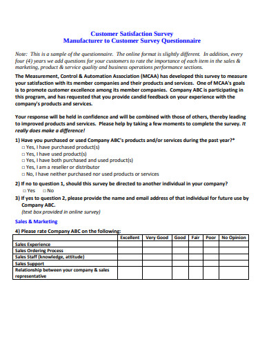 FREE 6+ Supplier Feedback Survey Templates in PDF