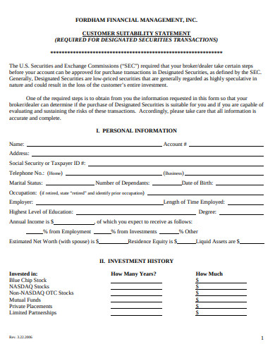 21+ Suitability Statement Templates in DOC | PDF