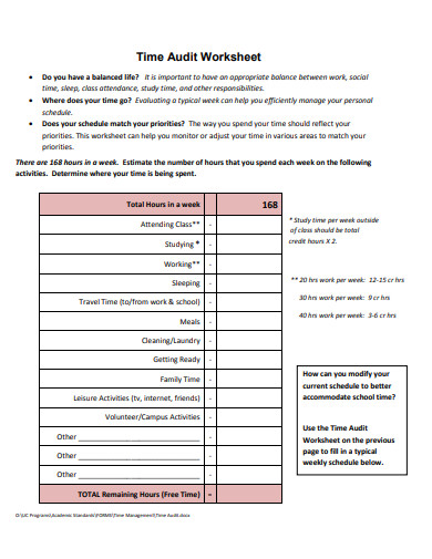 10+ Audit Worksheet Templates in PDF | DOC