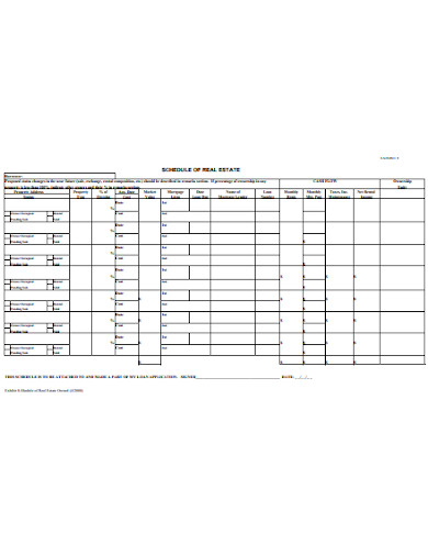 28+ FREE Real Estate Schedule Templates in PDF, Word