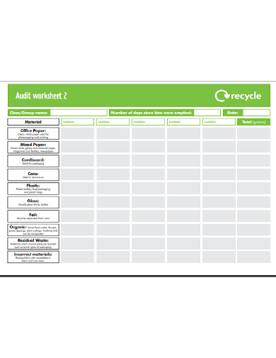 10+ Audit Worksheet Templates in PDF | DOC