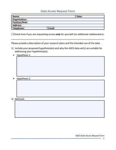 FREE 18+ Access Request Form Templates in PDF | MS Word | Google Docs