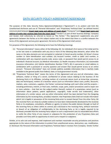 FREE 13+ Data Security Policy Templates in PDF | MS Word