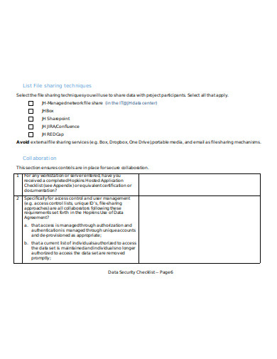 6+ Database Security Checklist Templates in PDF | DOC