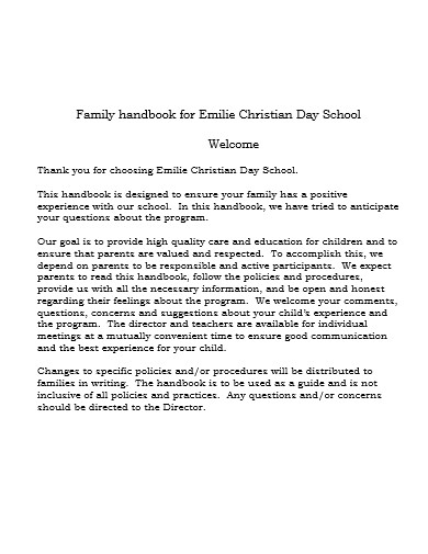 10+ Parent Handbook Templates in PDF | DOC