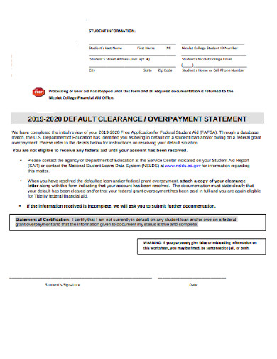 13+ Clearance Statement Templates in PDF | DOC