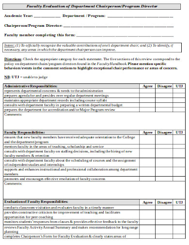 10+ Department Evaluation Form Templates in Doc | Excel | PDF