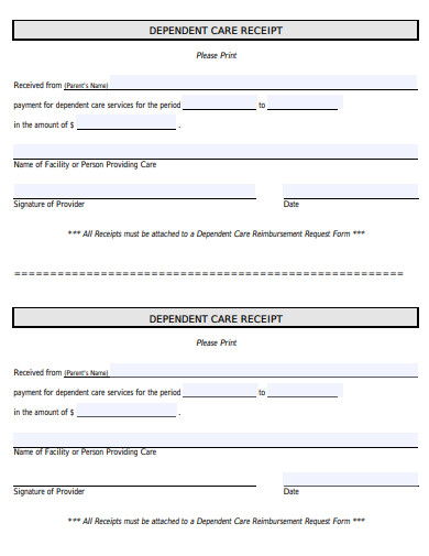 Nanny Receipt Template