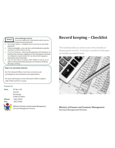 10+ Record Keeping Checklist Templates - PDF, Google Docs, Word, Pages