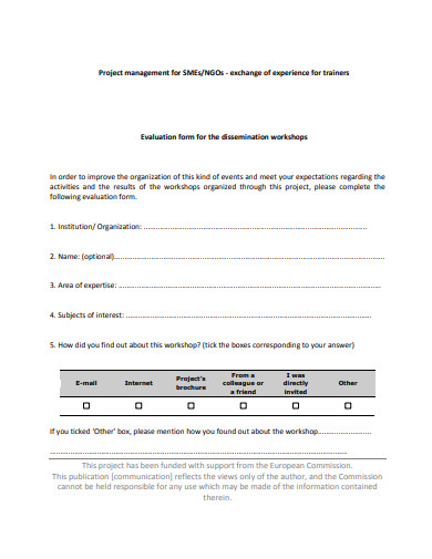 11+ Workshop Evaluation Form Templates - PDF | DOC