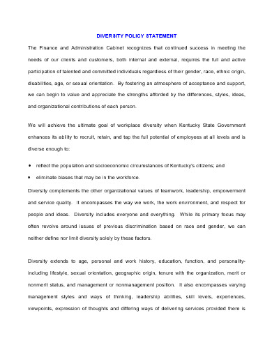 23+ Diversity Statement Templates in PDF | DOC