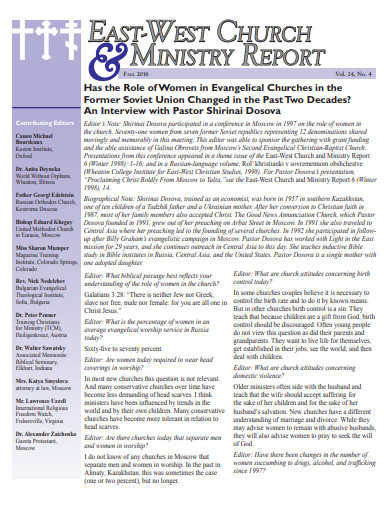 12+ Church Ministry Report Templates in PDF | DOC