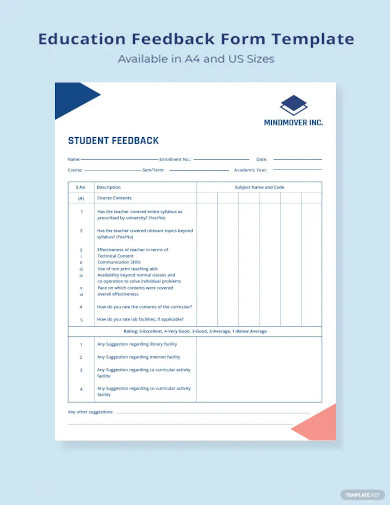 11+ Teacher Feedback Form Templates in Doc | PDF