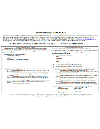 10+ School Discipline Plan Templates in DOC | PDF