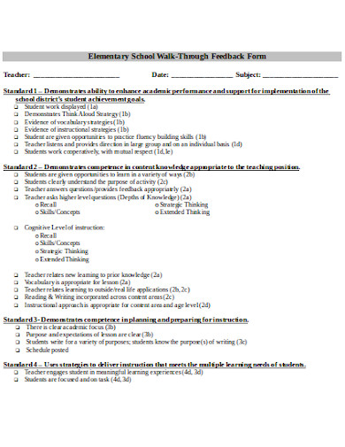 11+ Teacher Feedback Form Templates in Doc | PDF