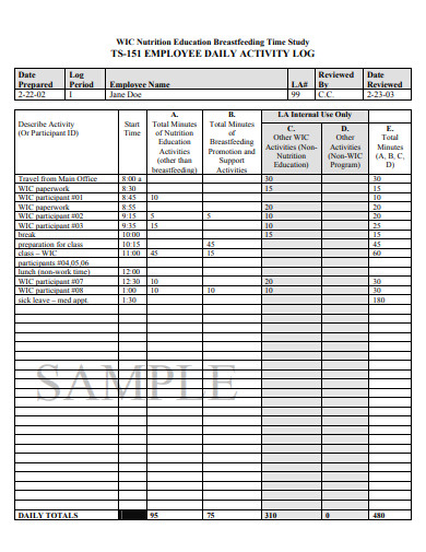 25+ Activity Log Templates in Word | Pages | PDF