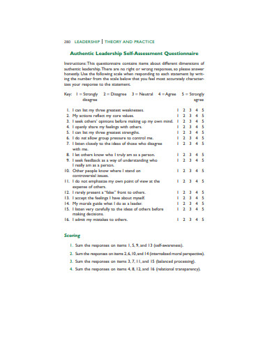 9+ Leadership Assessment Questionnaire Templates in PDF