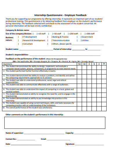 19+ Feedback Questionnaire Templates in PDF | Microsoft Word
