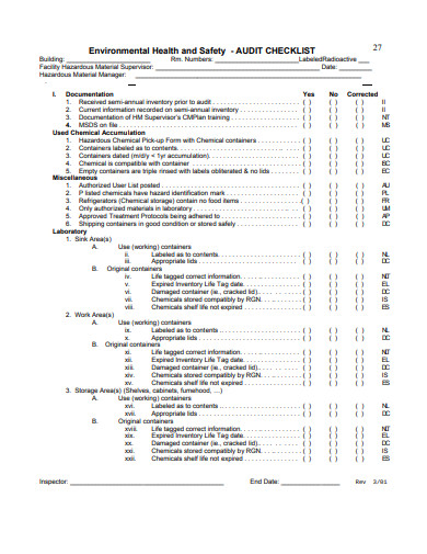 10+ Health and Safety Audit Checklist Templates in DOC | PDF