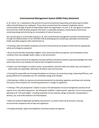 20+ Environmental Policy Statement Templates in PDF | DOC