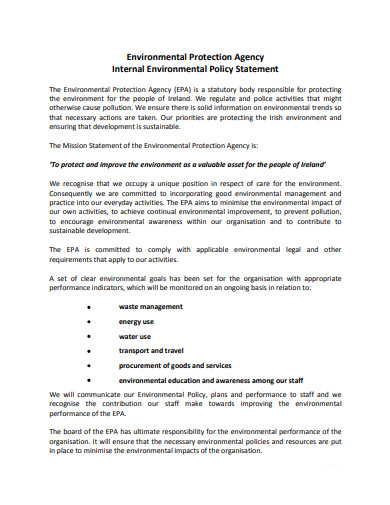 20+ Environmental Policy Statement Templates in PDF | DOC