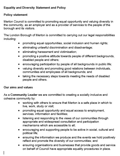 23+ Diversity Statement Templates in PDF | DOC