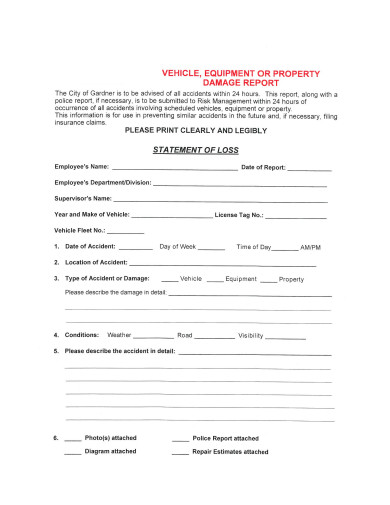 18+ Property Damage Report Templates in Google Docs | Word | Pages | PDF