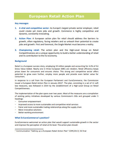 10+ Retail Action Plan Templates in PDF | DOC