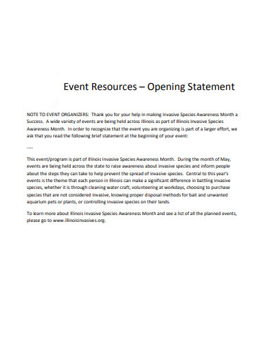 23+ Opening Statement Templates in PDF | DOC