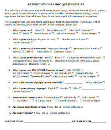 19+ Demographic Questionnaire Templates in PDF | Microsoft Word | Free ...