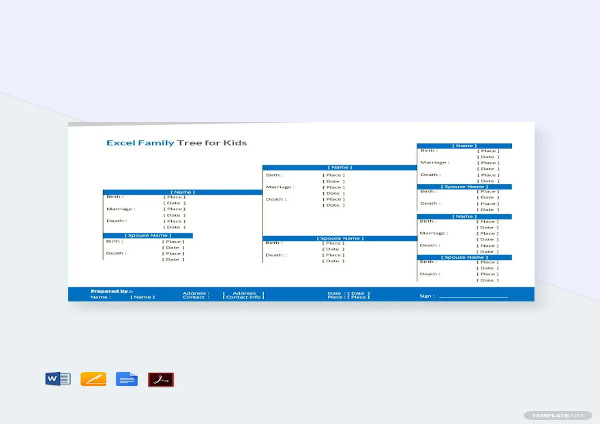 Simple Family Tree Template - 42+ Free Word, Excel, PDF Format Download!