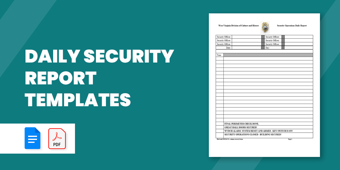 FREE 10 Daily Security Report Templates In MS Word PDF